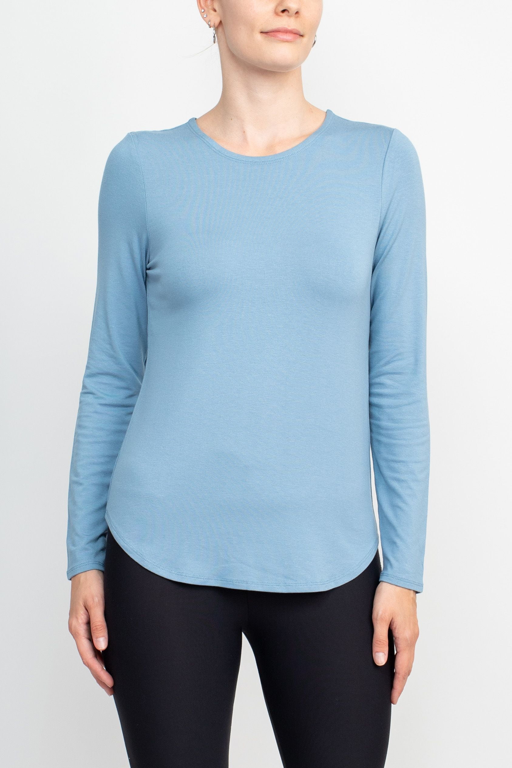 Cupio Crew Neck Long Sleeve Solid Knit Top-STARGAZER / L - Walmart.com
