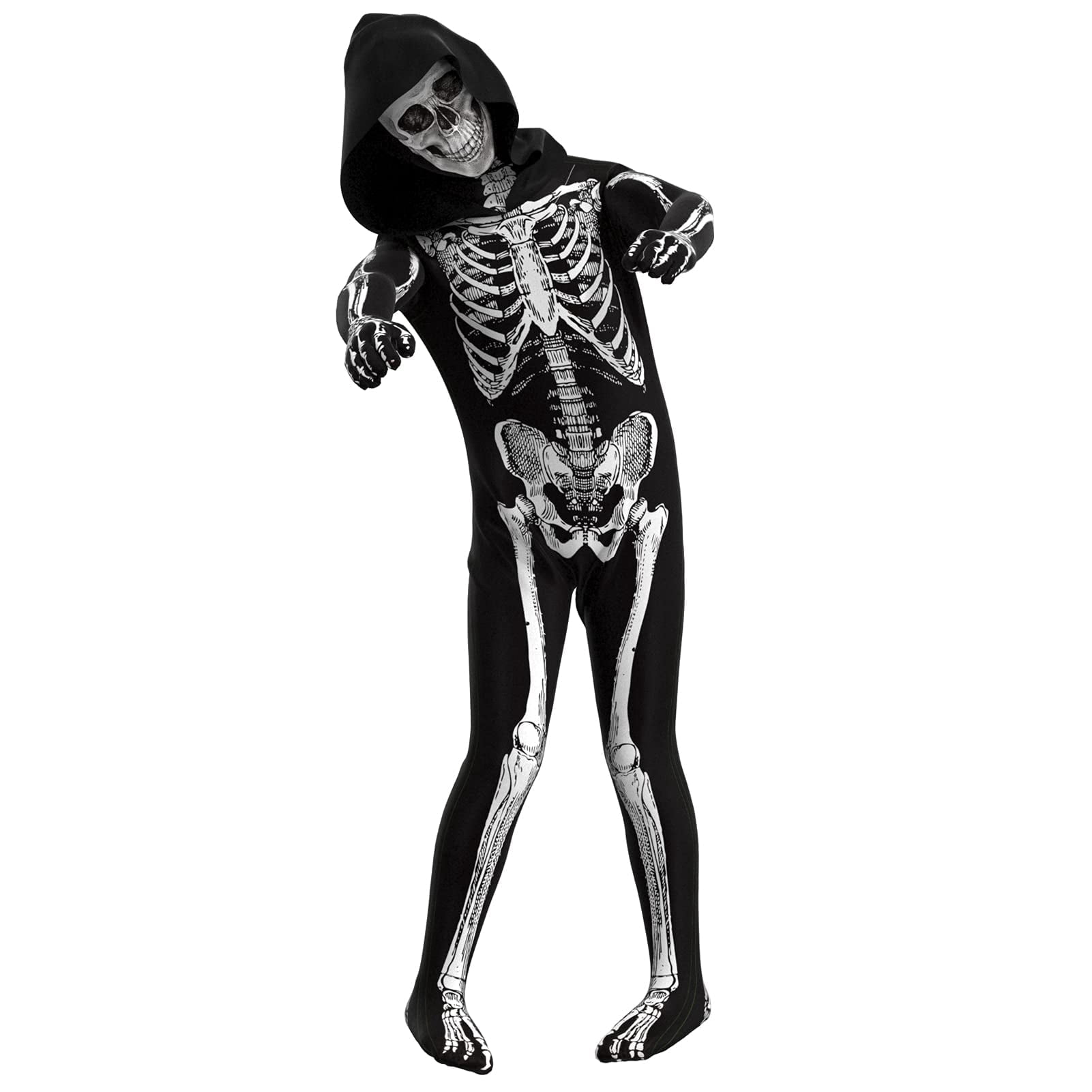 Cupohus Halloween Costume, Skeleton Costume Bodysuit Jumpsuit - Scary ...