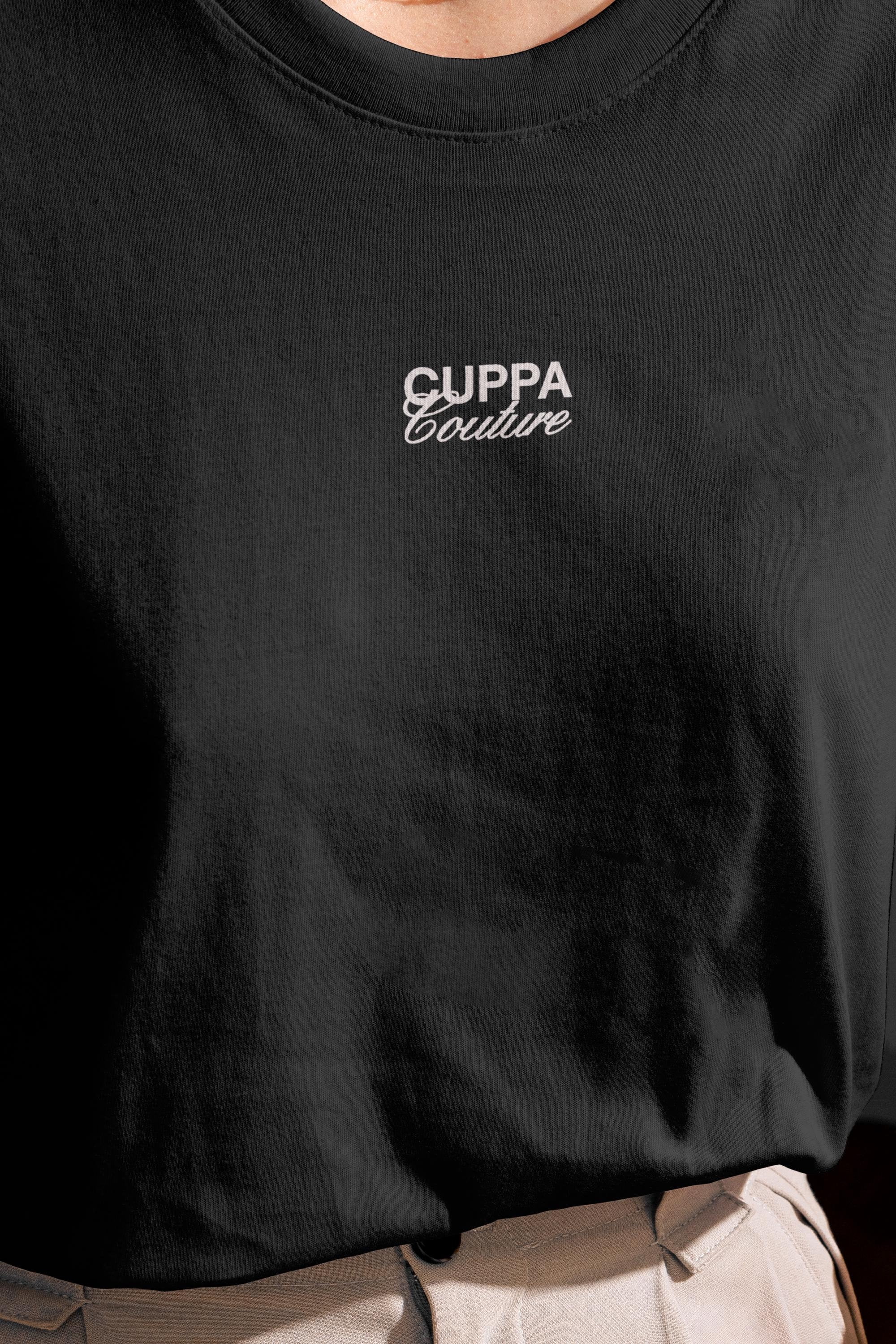 Cuppa Couture Coffee Lover Unisex T-Shirt, Minimalistic Aesthetic Chest ...