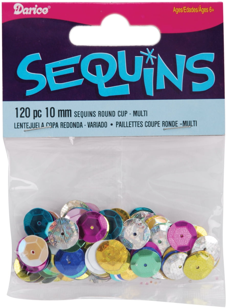 Cupped Sequins 10Mm 120/Pkg-Multi - Walmart.com