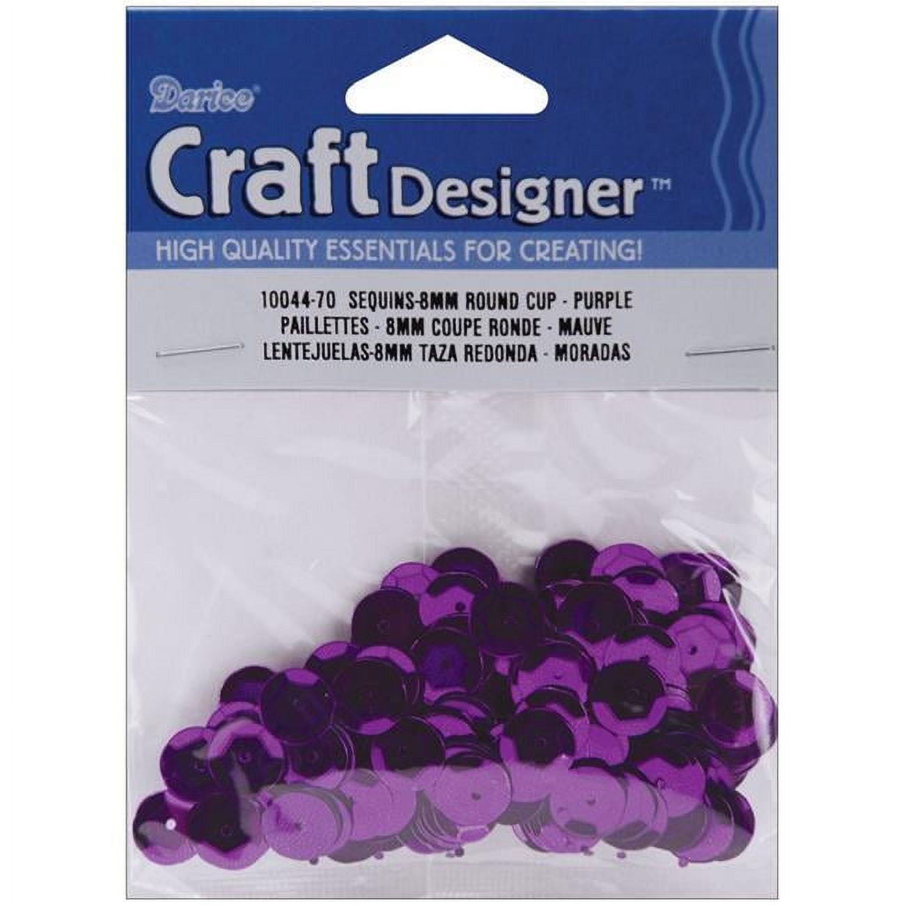 Cupped Sequins 8mm 200/Pkg-Purple - Walmart.com