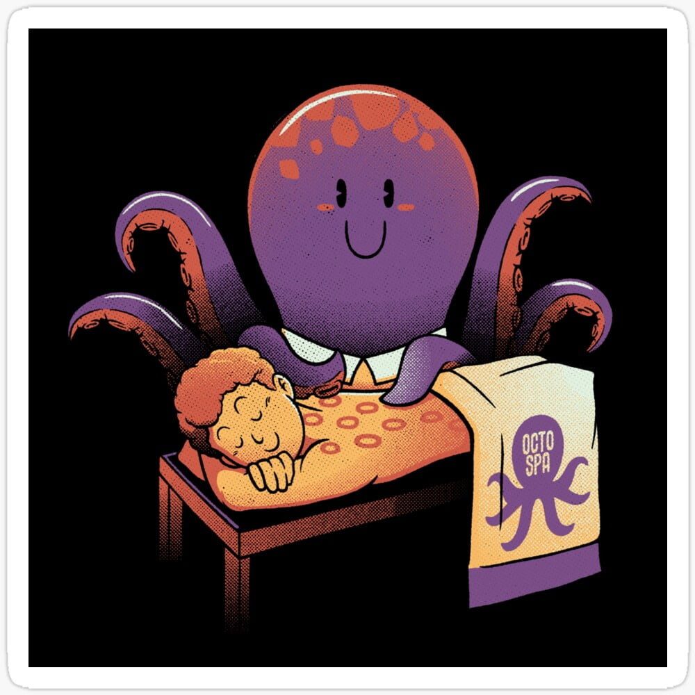 DOPASTICKER Cupping Therapy Octopus Massage Perfect Gift Everyone Phone ...