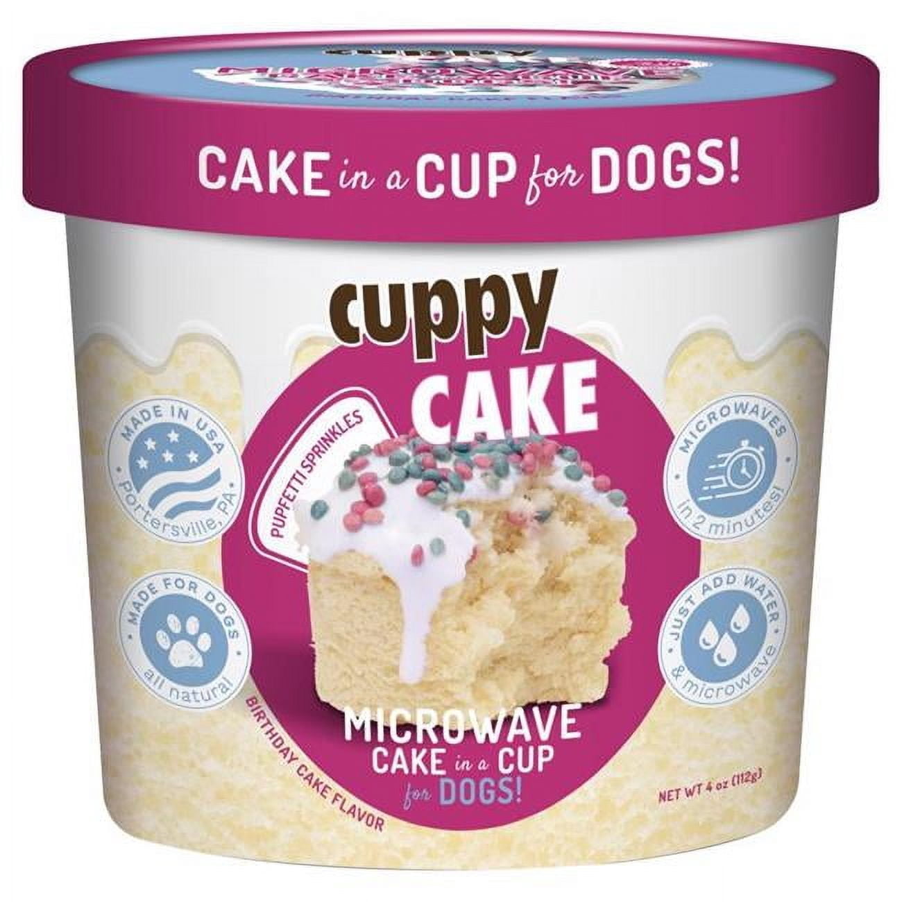 Cuppy Cake 8102932 4 oz Birthday Cake with Pupfetti Sprinkles Treats ...