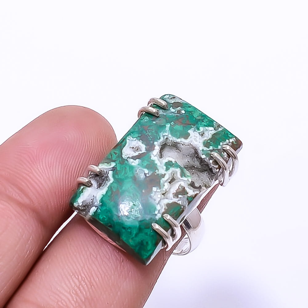 Cuprite Chrysocolla -Africa Solitaire Gemstone Handmade 925 Silver ...