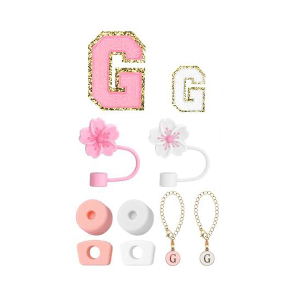 Cups Accessories Set for 40 oz Cups,Cute Flower Straw Cover for 10 mm ...