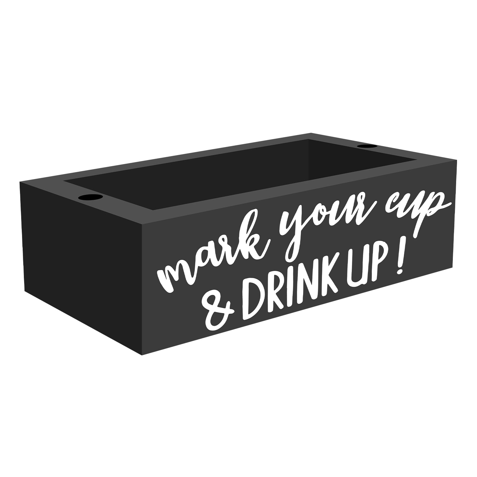 Cups Organizer Wood Cup Organizer with Marker Holes Cup Organizer Large ...