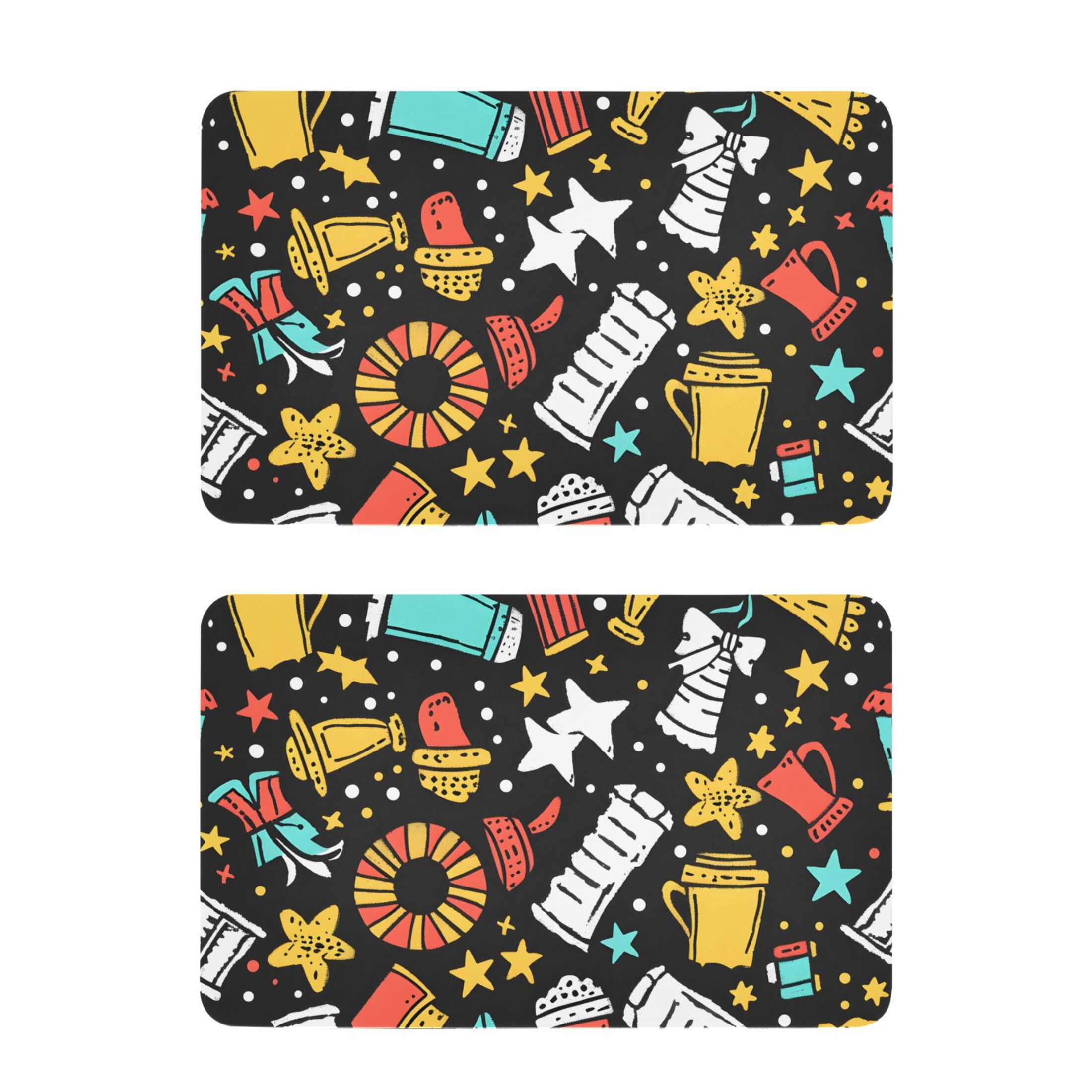 Cups with Star and Hat Fridge Magnets Sticker Refrigerator Magnetic ...