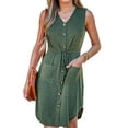 Cupshe Women's Casual V Neck Button Down Short Length Dresses ...