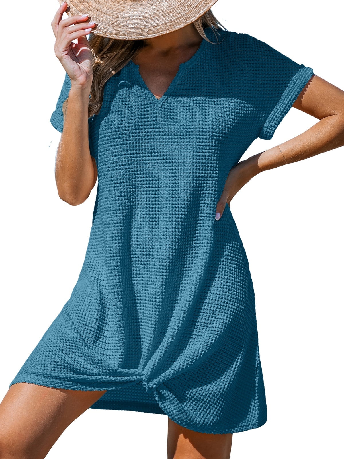 Cupshe Women's Swimsuit Cover Up Waffle Knit Bathing Suit Coverups ...