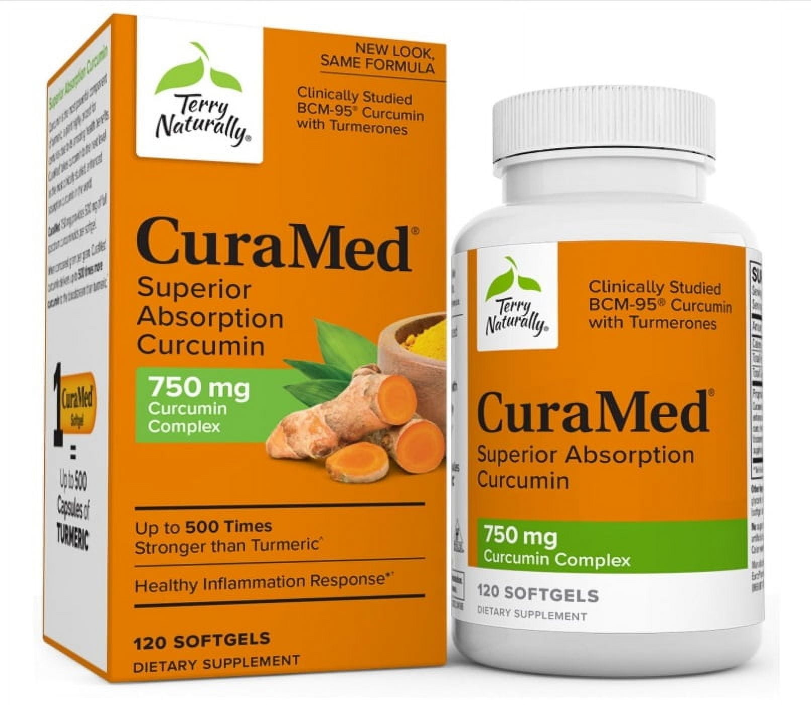 Cur-aMed Clinical Strength Turmeric 750mg 120ct 46X Absorption ...