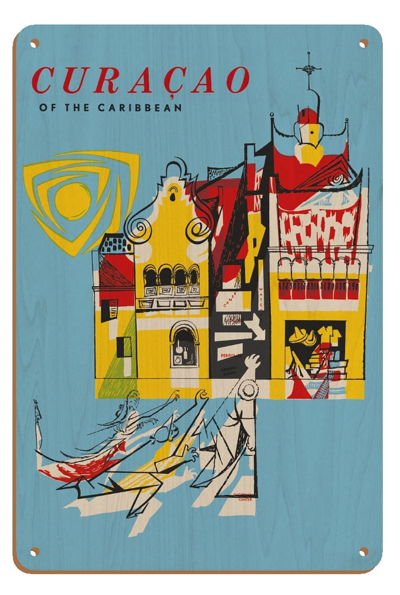 Curaçao (Curacao) of the Caribbean - Vintage Travel Poster c.1950s - 8 ...