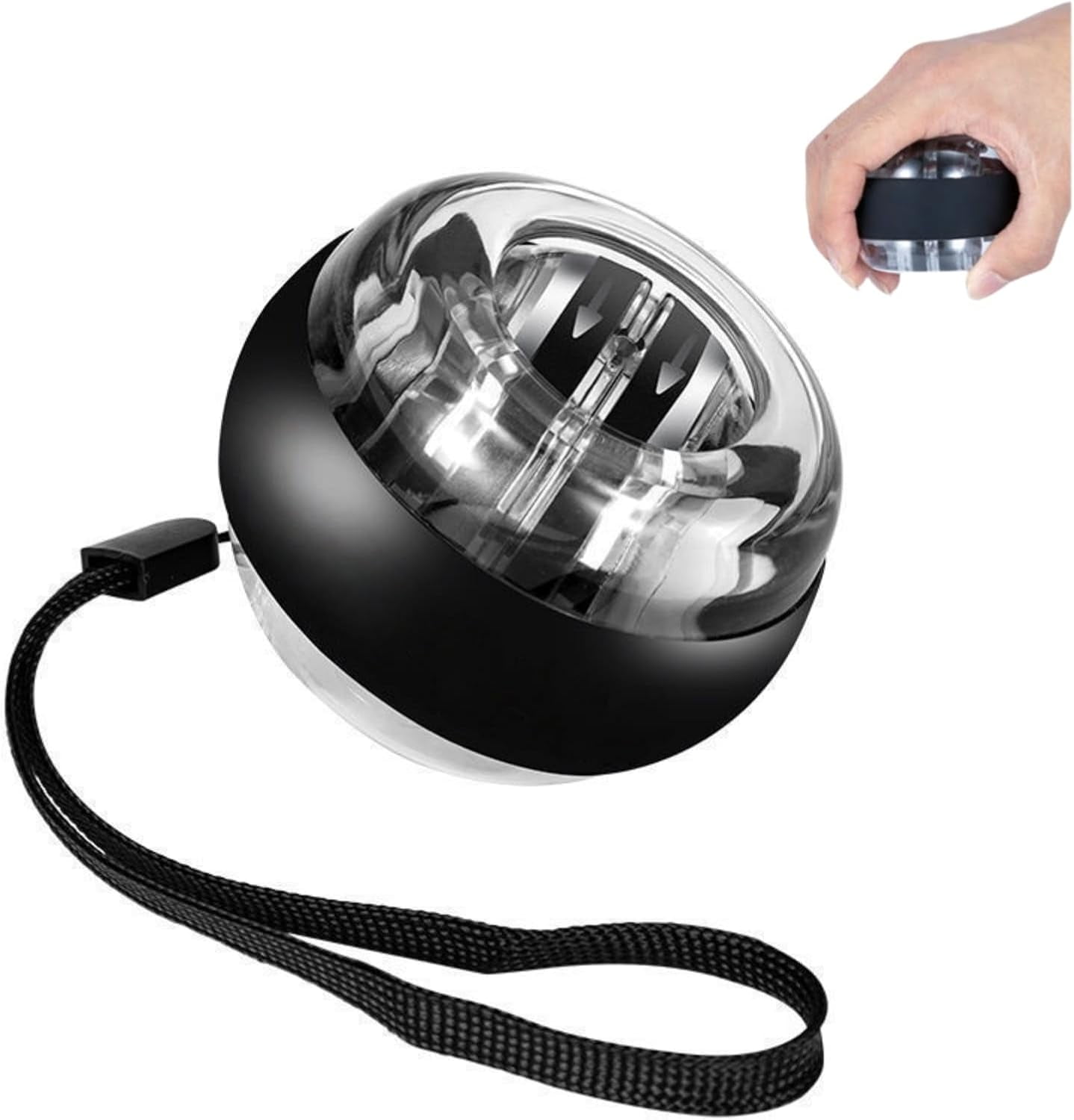 Curaball Hand Exerciser，Metal Auto-Start Gyroscopic Wrist Strengthener ...