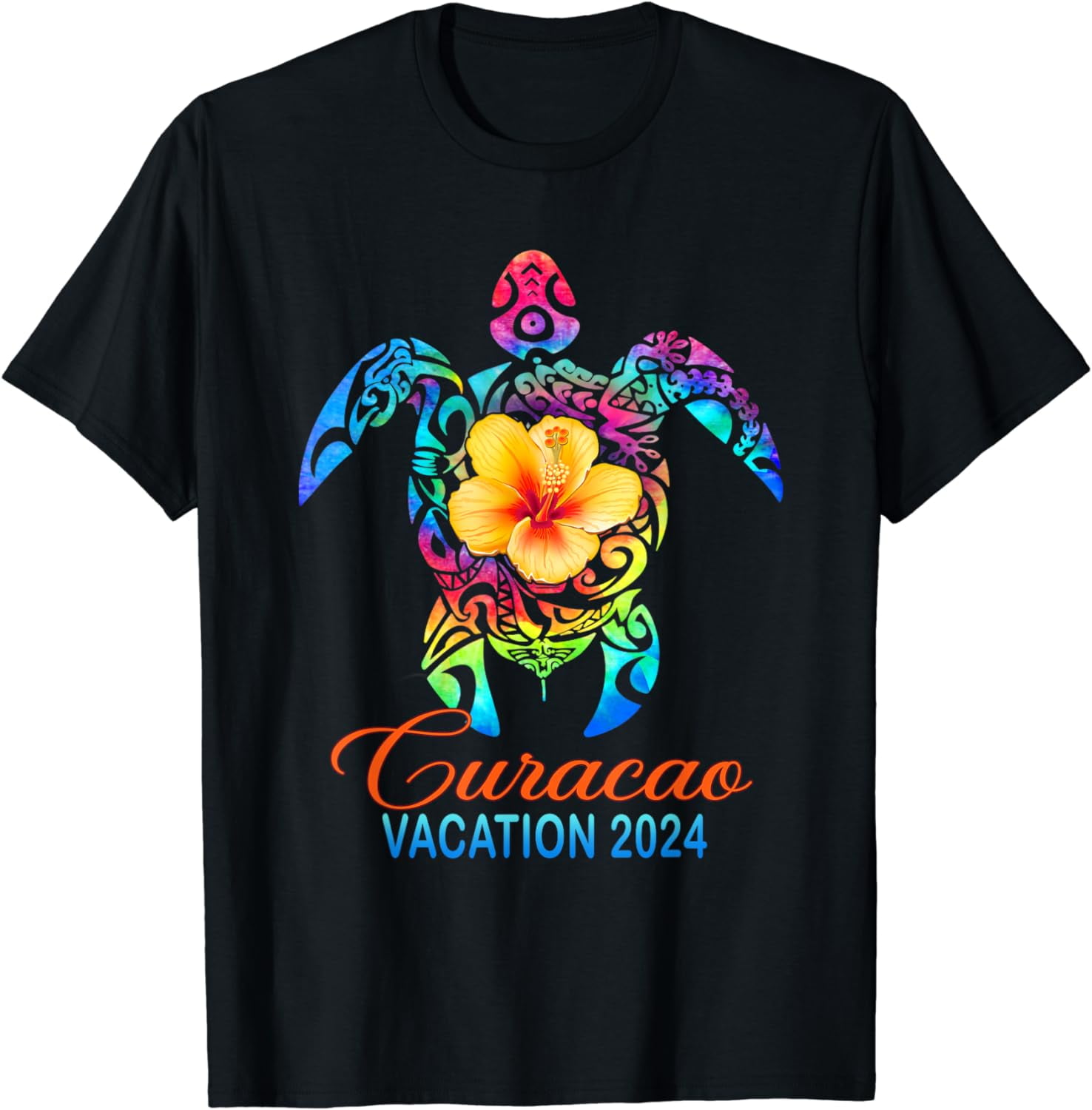 Curacao 2024 Sea Turtle Beach Summer Vacation Trip Cotton T-Shirt ...