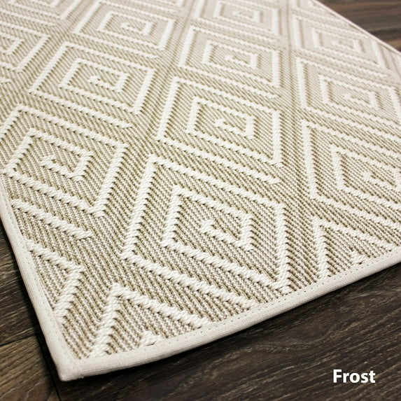 Curacao Custom Cut Indoor Outdoor Area Rug Carpet Collection-Frost ...