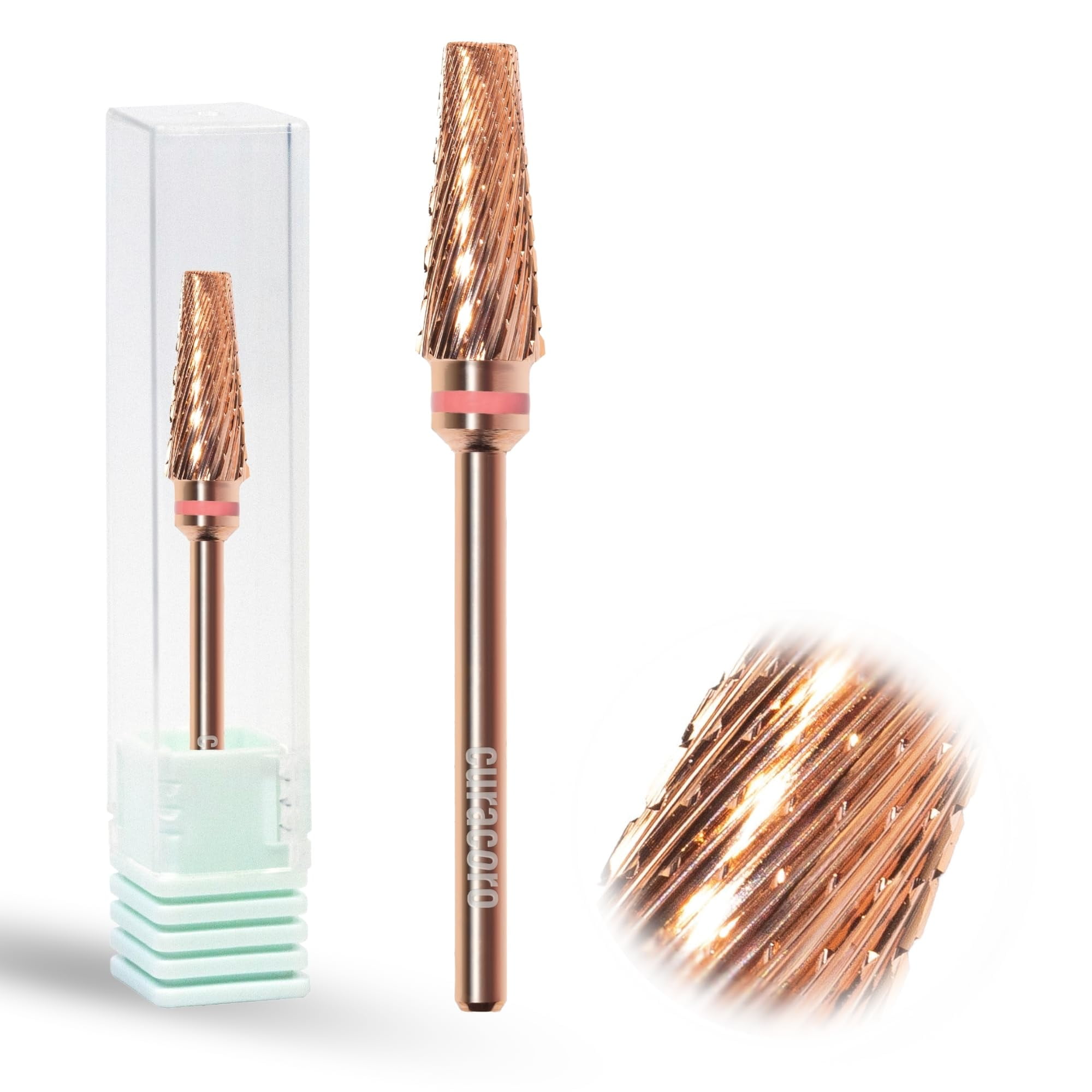 Curacoro Cuticle Nail Drill DHF10 Bit 3/32'' - 5-in-1 Nail Bit Pro XXC ...