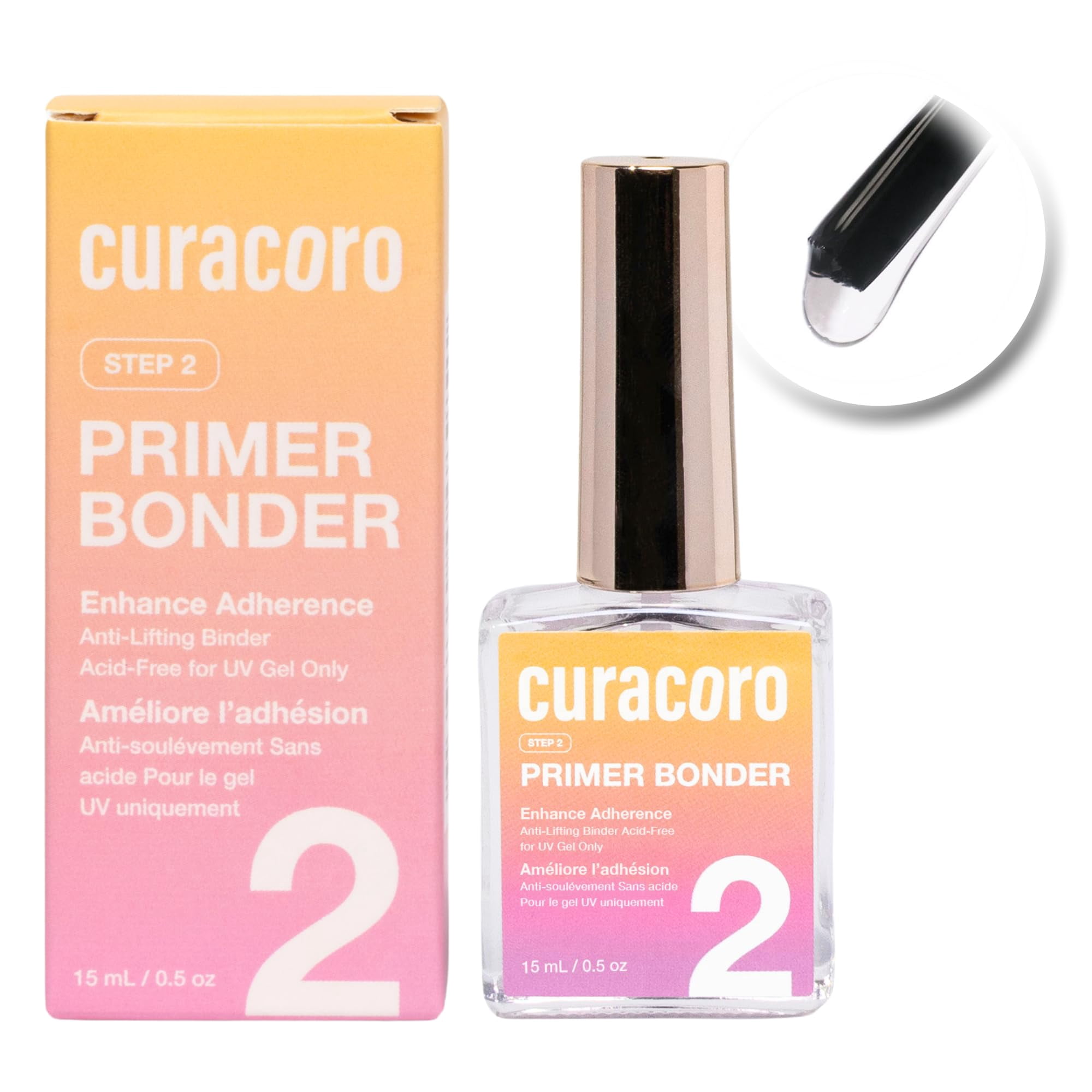 Curacoro Nail Primer Bonder - 15ml Nail Primer Bond for Gel Polish ...
