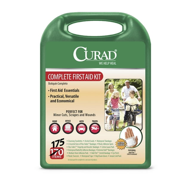 Curad Complete First Aid Kit, 175 Pieces per Kit, 1 Kit - Walmart.com