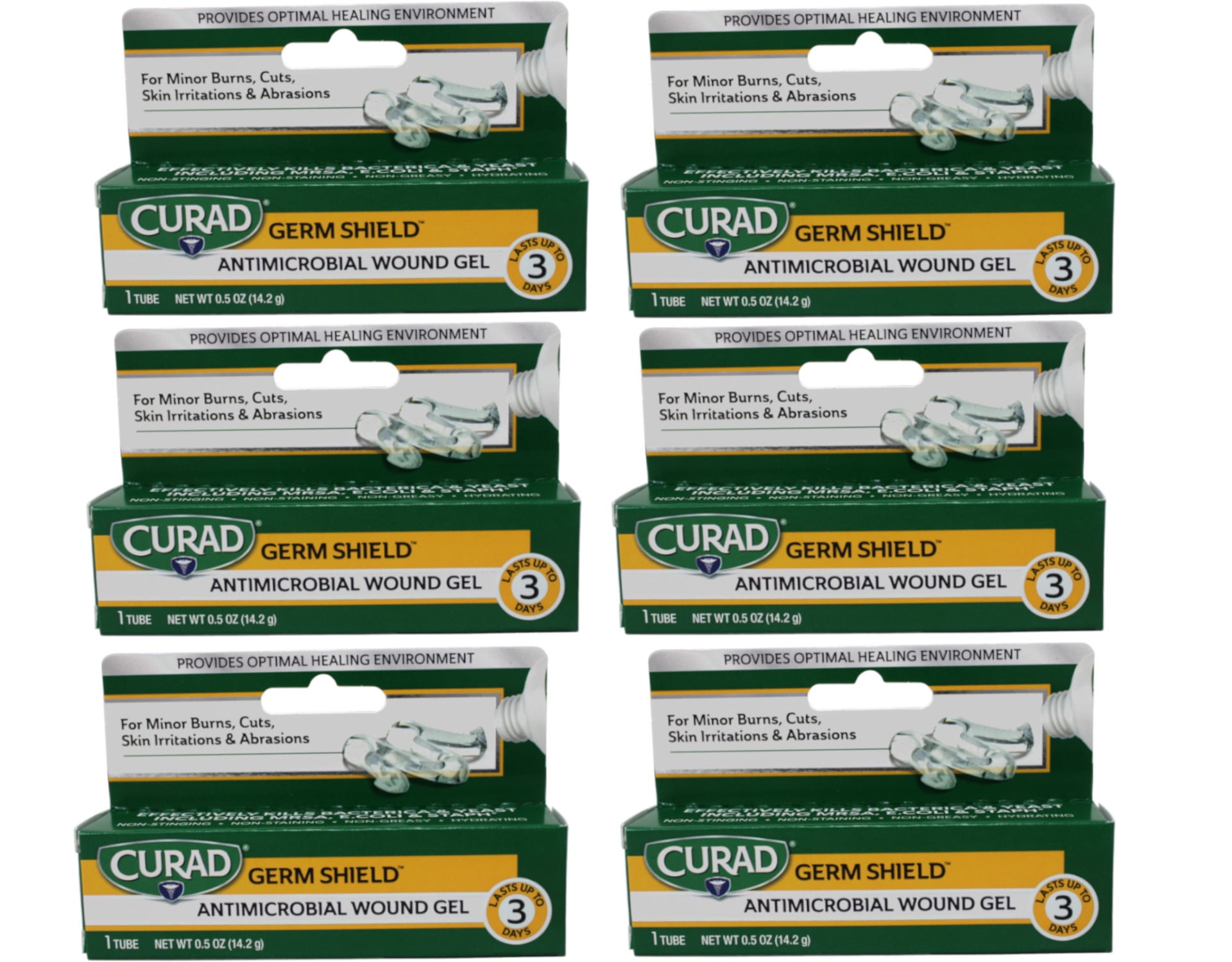 Curad Germ Shield Antimicrobial Silver Wound Gel, For Cuts, Scrapes and ...