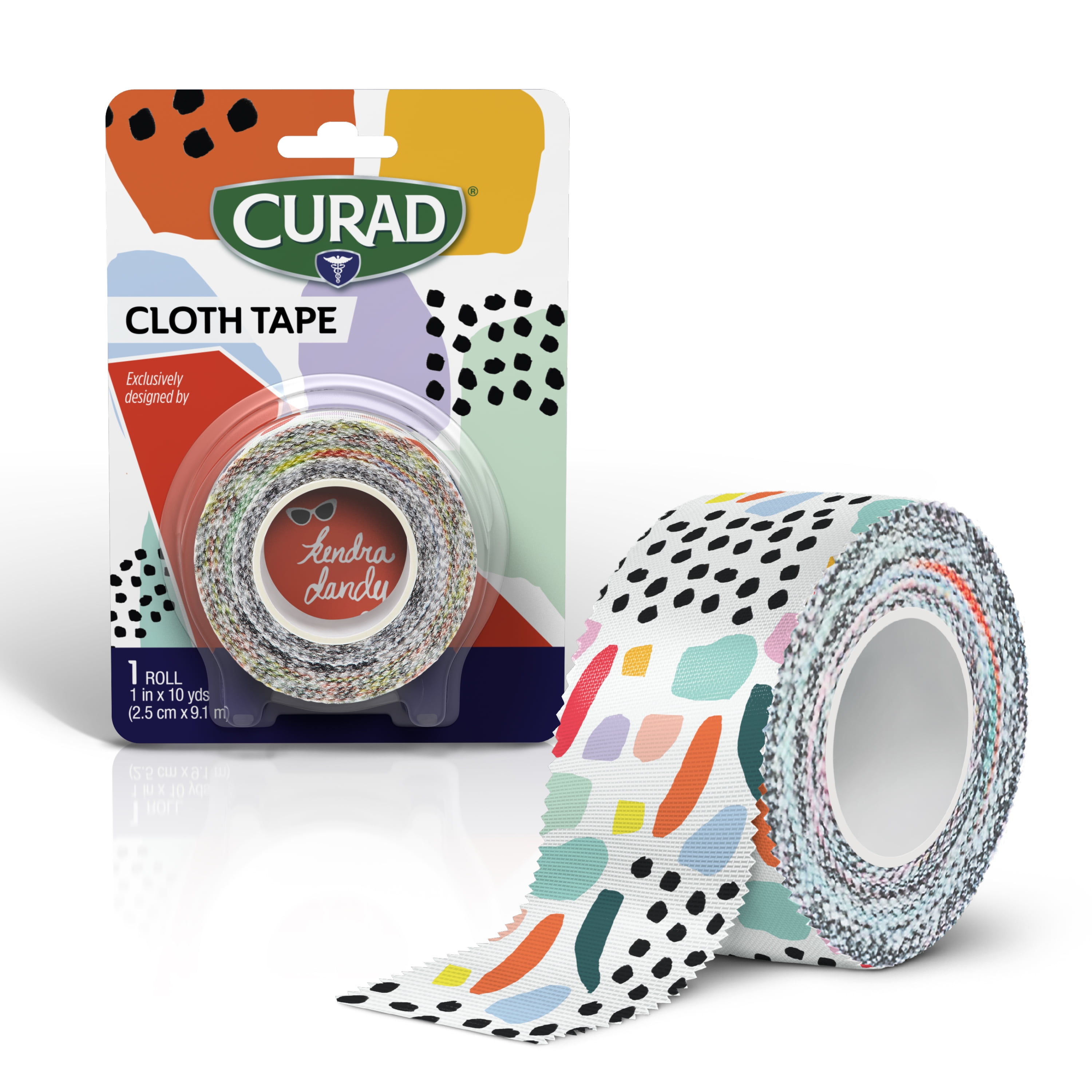 Curad Kendra Dandy Designer Cloth Tape, 1" x 10yds, 1 Roll - Walmart.com