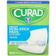 Curad Medium Non-Stick Pads for Wound Care, Adhesive Dressing for Burns ...