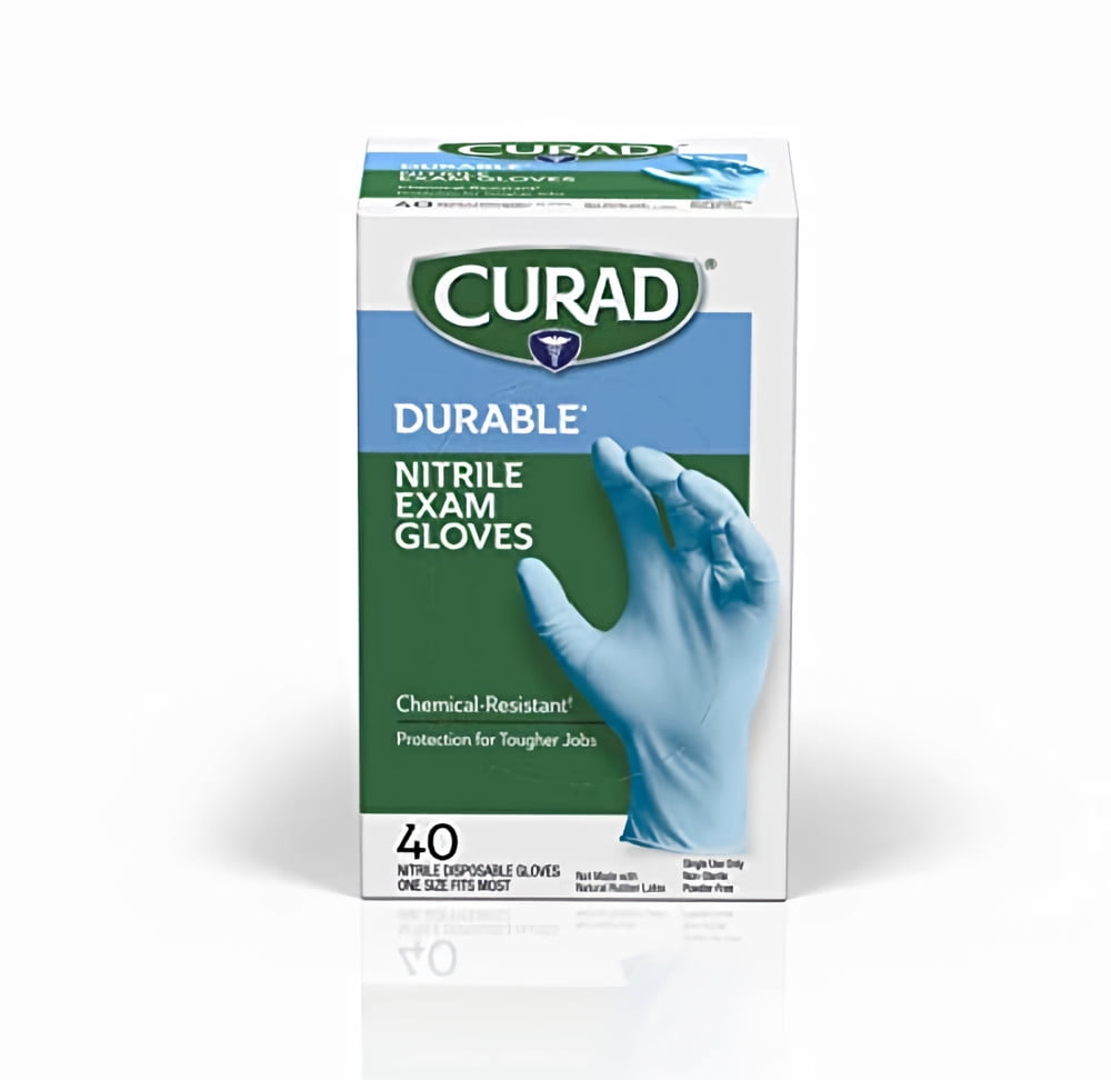 Curad Nitrile Disposable Exam Gloves OSFM (Pack of 2) - Walmart.com