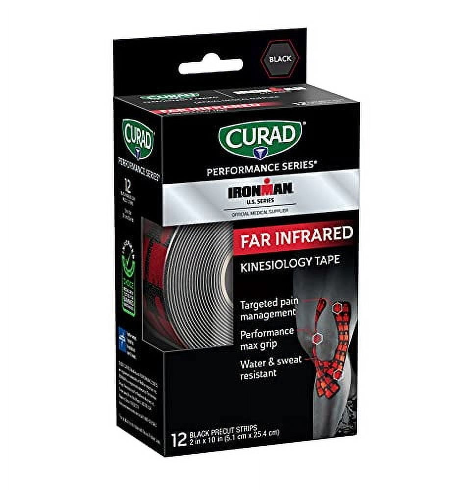 Curad Performance Series Ironman Far Infrared Kinesiology Tape, Black ...