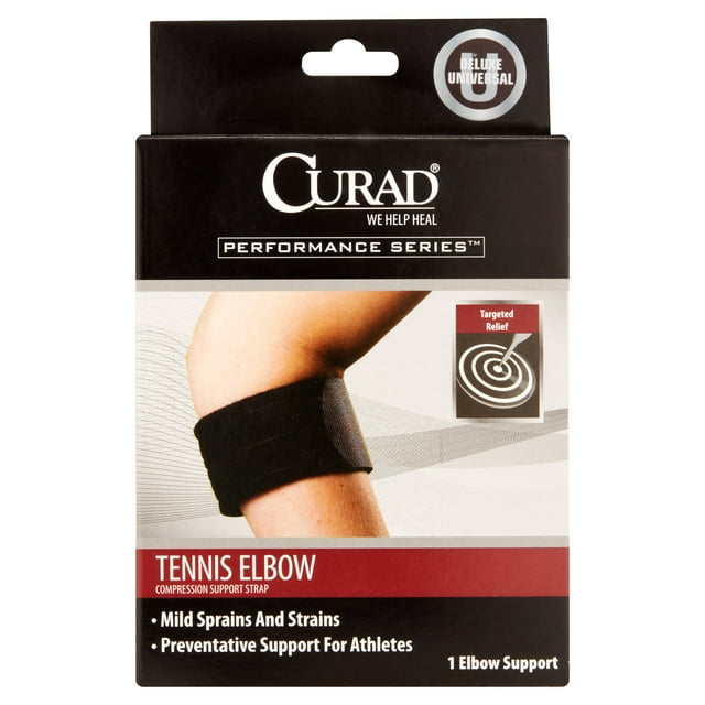 Curad Performance Series Tennis Elbow Compression Support Strap HSA/FSA ...
