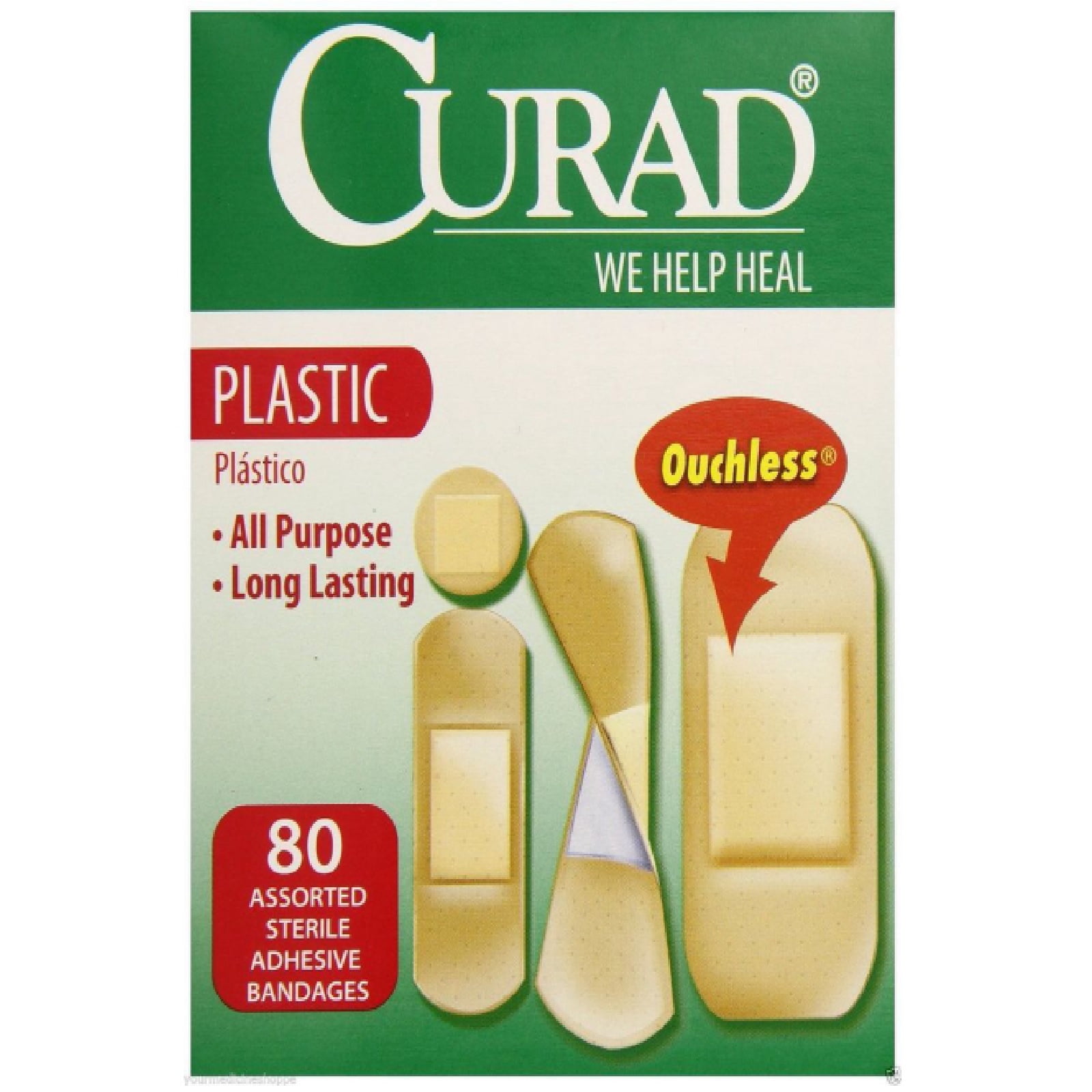 Curad Plastic Bandages All-Purpose Rectangular Long Lasting Assorted ...