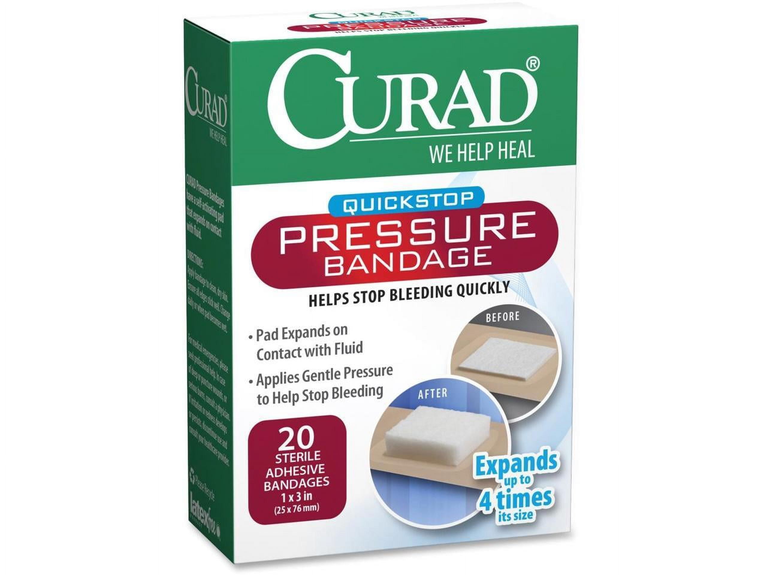 Curad Pressure Adhesive Bandages 2 3/4" x 1" 100/Box NON85100 HSA/FSA ...