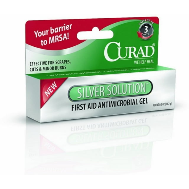 Curad Silver Solution Antimicrobial Gel 0.50 oz (Pack of 2) - Walmart.com