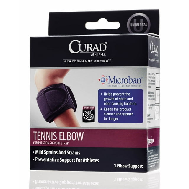 Curad Tennis Elbow Strap with Microban, Universal HSA/FSA Eligible ...