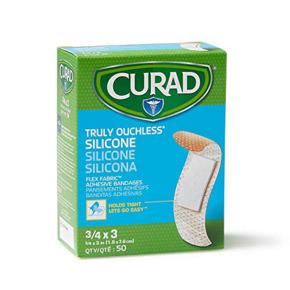 Curad Truly Ouchless Silicone Adhesive Bandages, Fabric Bandages, For ...