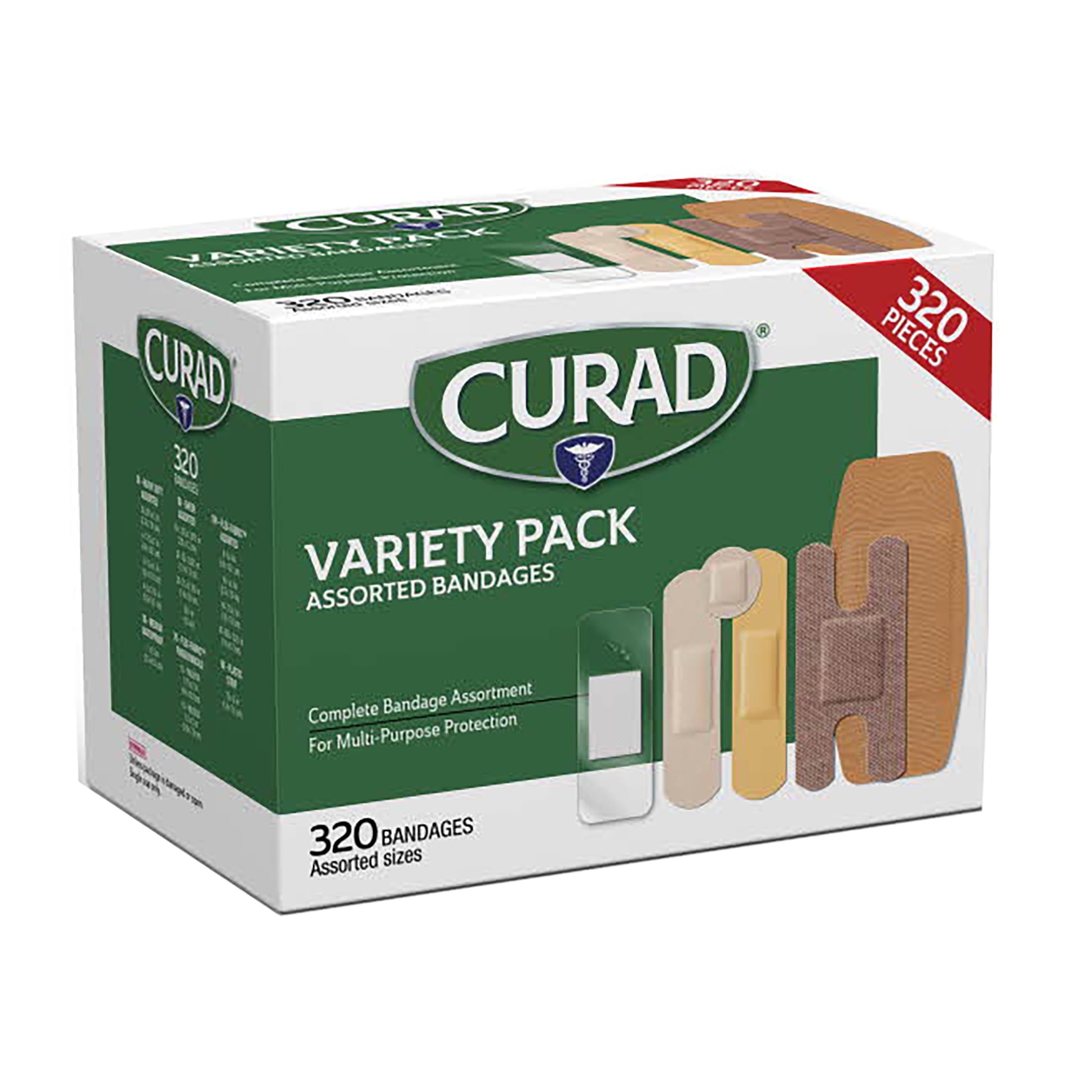 Curad Variety Pack Assorted Bandages, For First Aid Needs, 320 Count ...