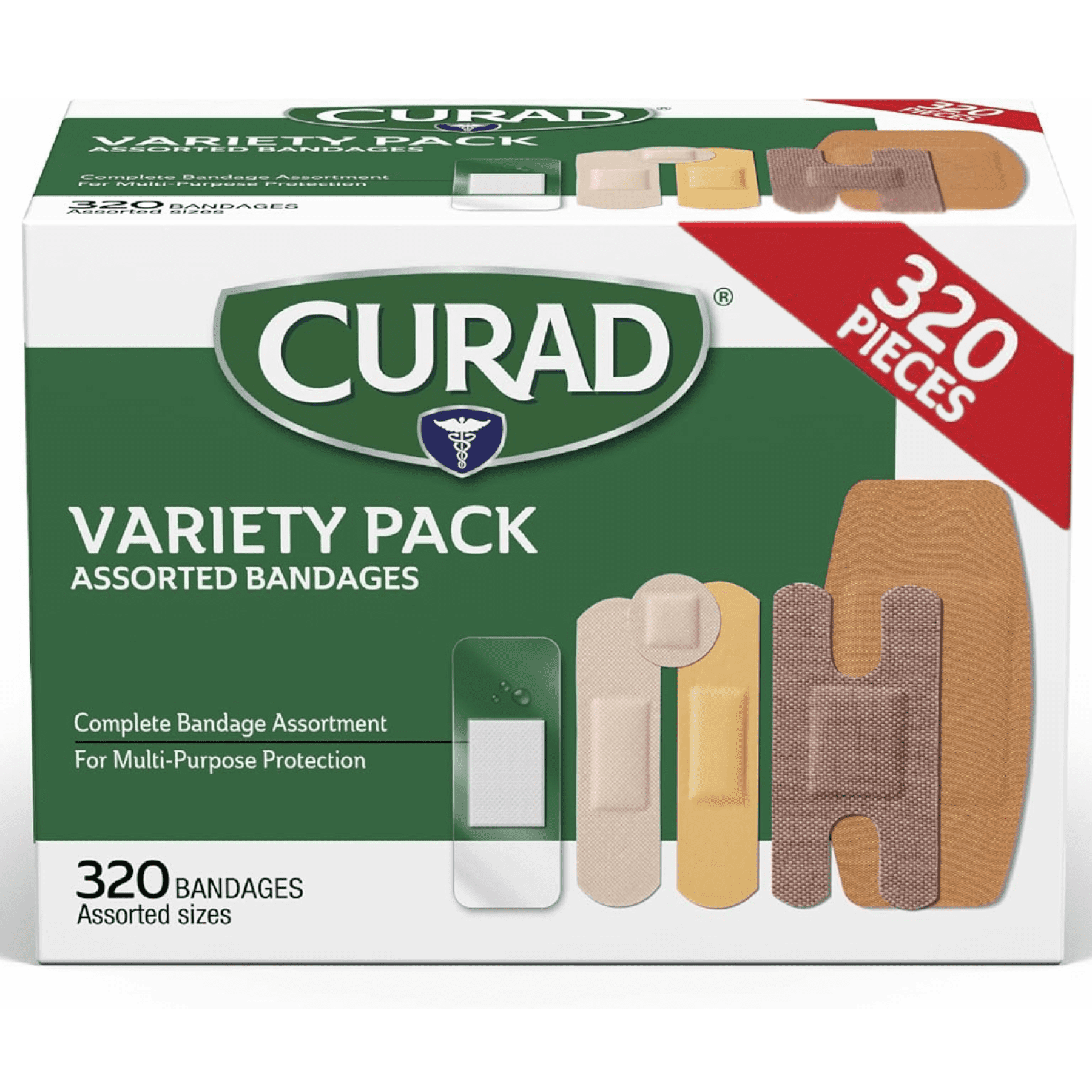 Curad Variety Pack Assorted Bandages, For First Aid Needs, 320 Count ...
