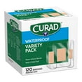 Curad Waterproof Assorted Size Bandage Variety Pack, 3 Styles, 120 ...
