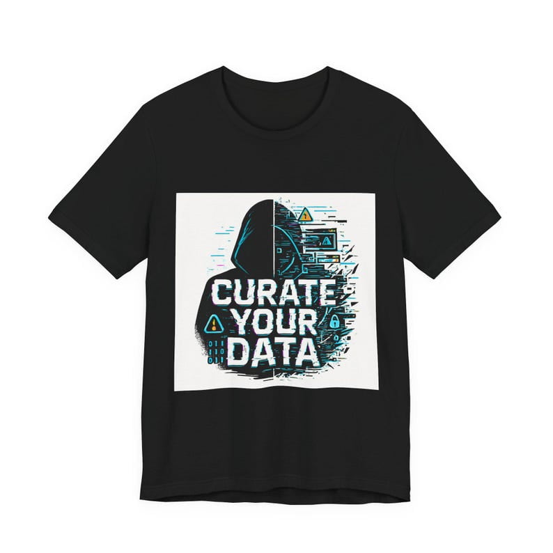 Curate Your Data Graphic Tee, Hacker Silhouette Data Science Retro ...