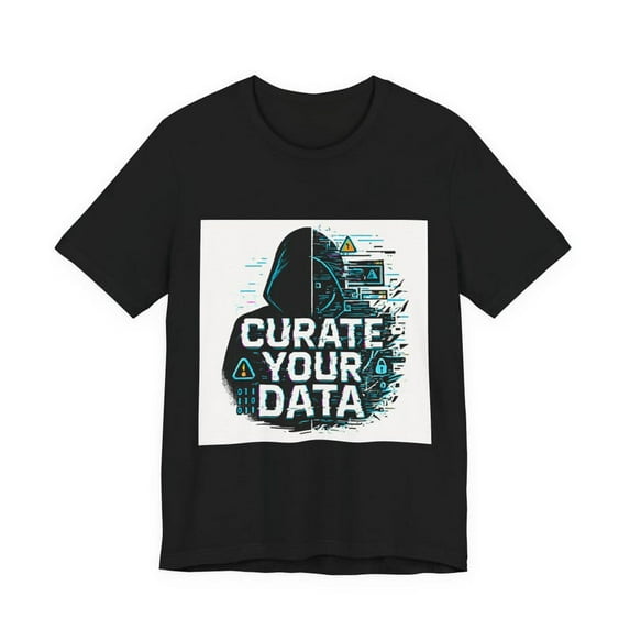 Curate Your Data Graphic Tee, Hacker Silhouette Data Science Retro ...