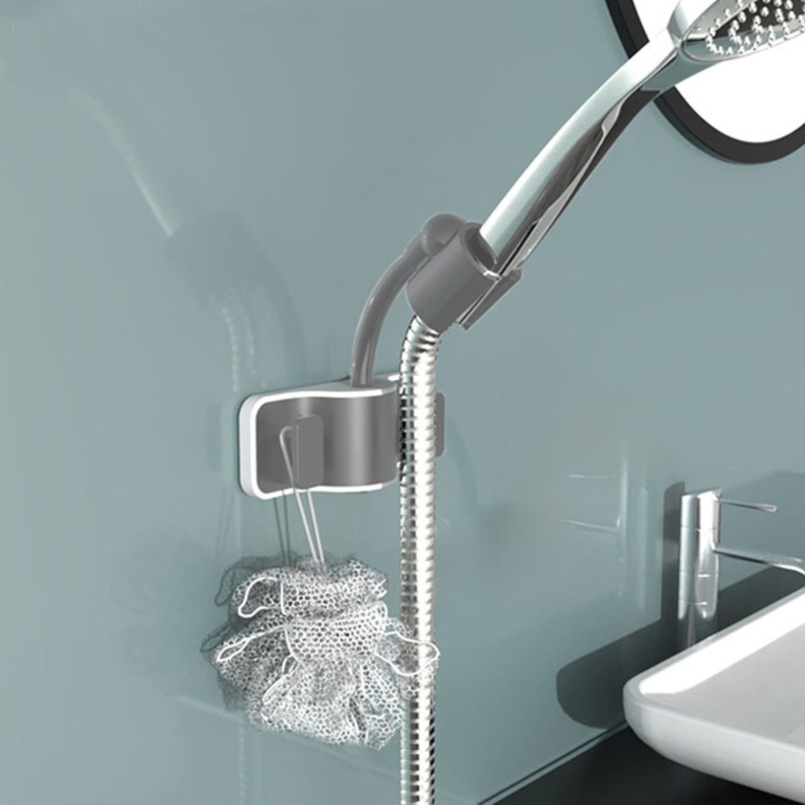 Curated Picks, Adjustable Shower Rosette, No Punch Head Bracket ...