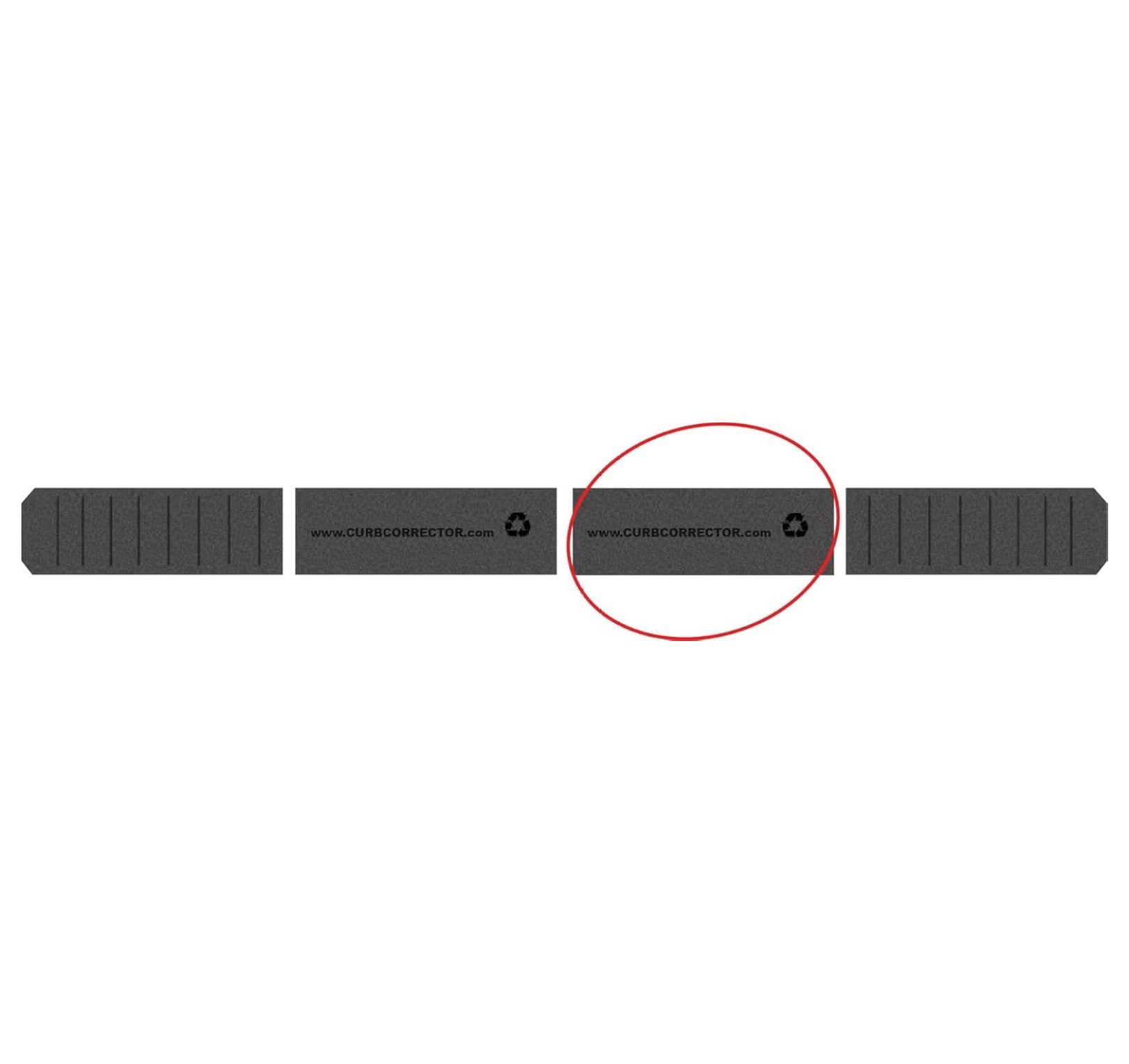 Curb Corrector - Center Add-On Extension - 4 Feet Long, Black, 1EXT ...