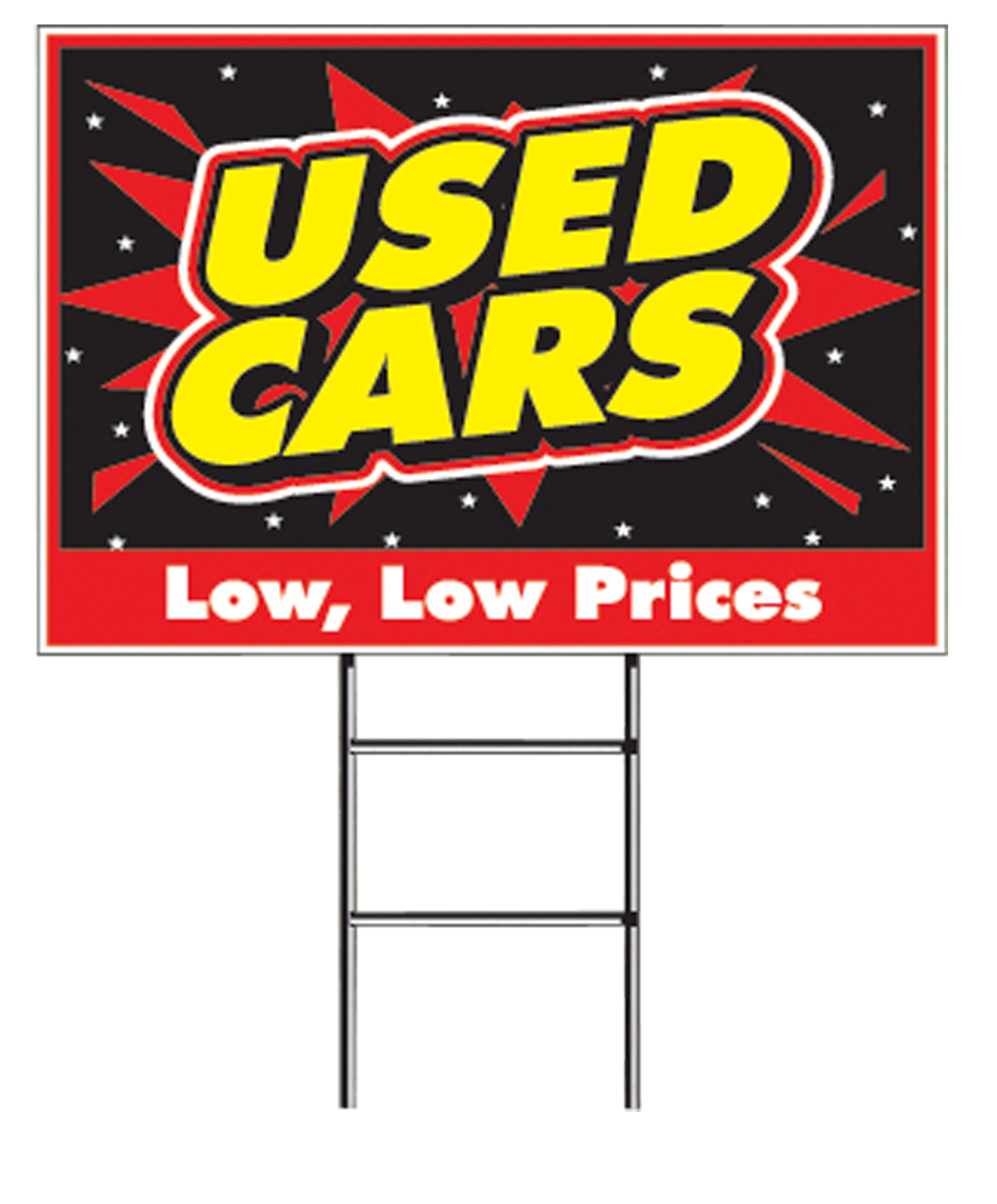 SSWBasics Curb Display Sign Holder - 30"H x 10"W Silver Curb Display ...