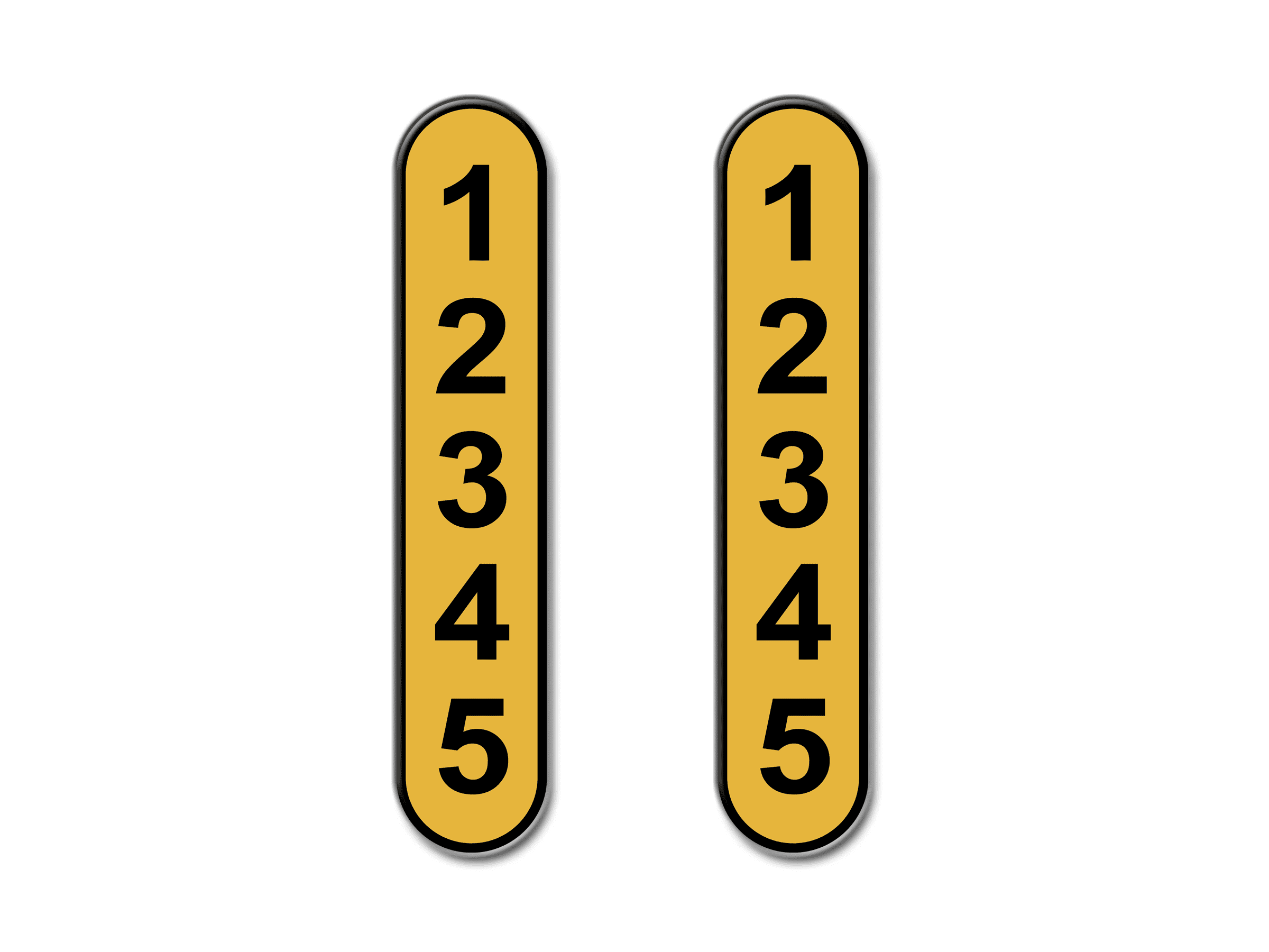 Curb-N-Sign, 2 Vertical Reflective Address Signs, Customized for You ...