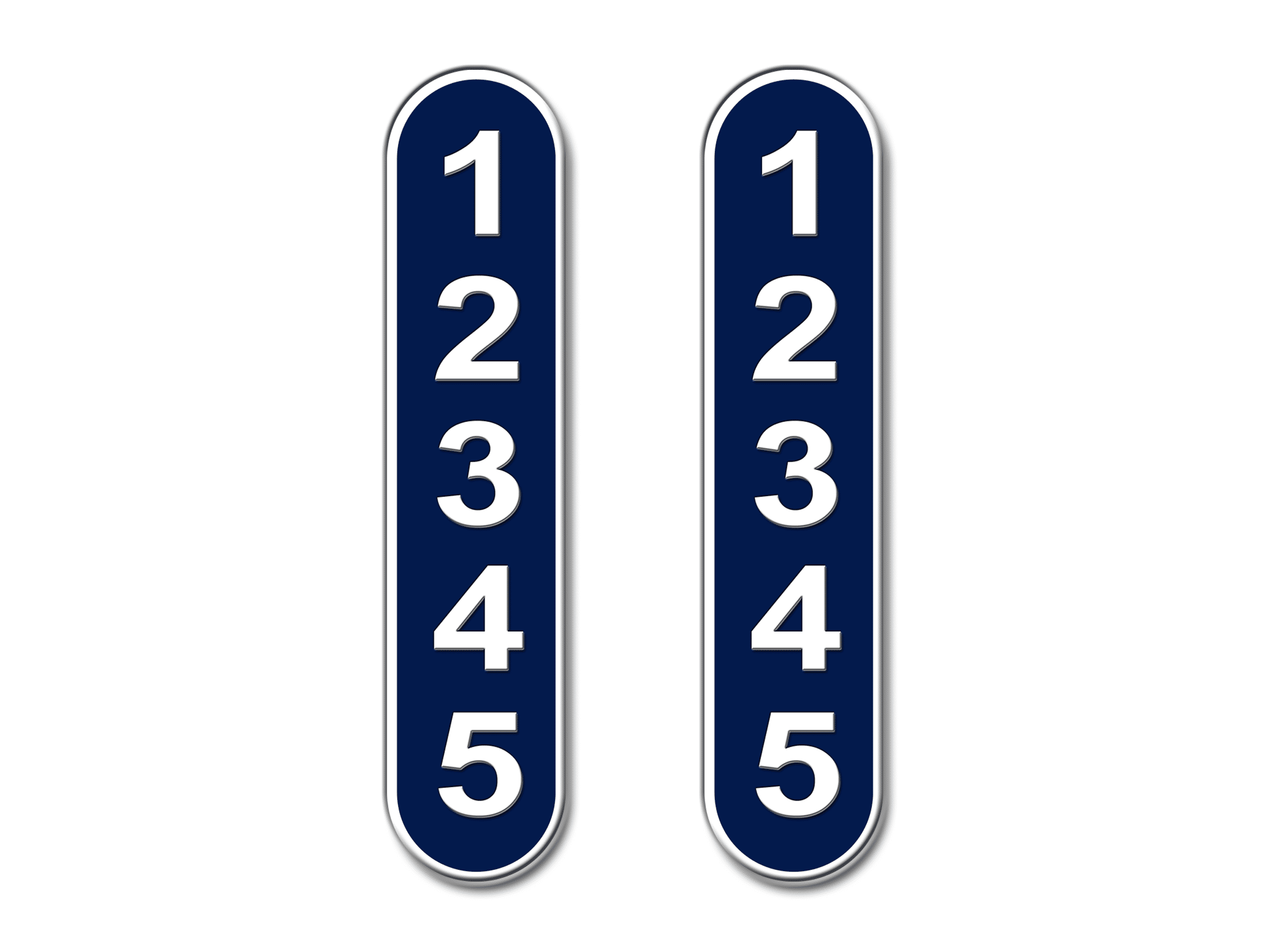 Curb-N-Sign, 2 Vertical Reflective Address Signs, Customized for You ...