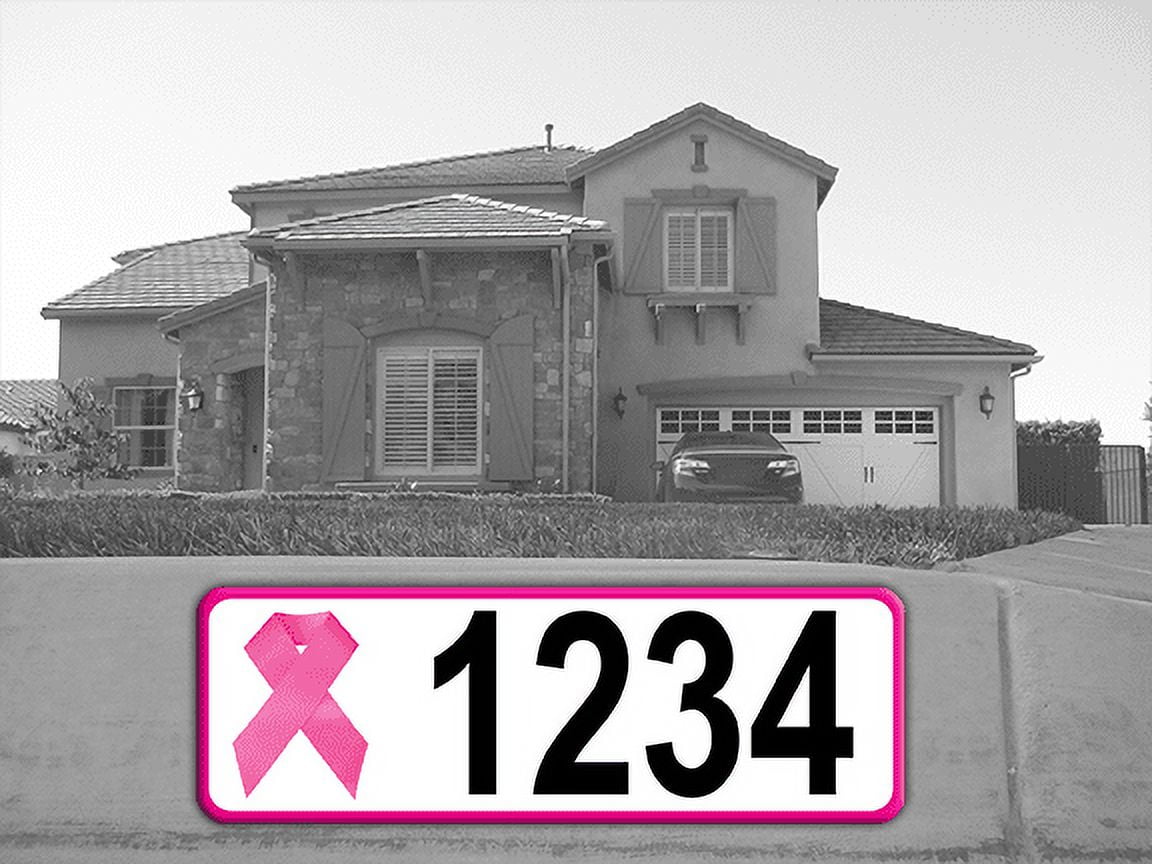 Curb-N-Sign Breast Cancer Awareness Curb Sticker, Reflective Self ...
