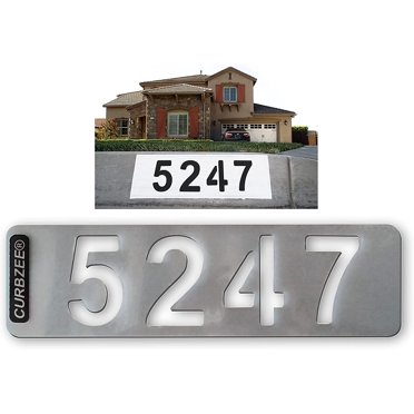 2 Sets Curb Stencils Reusable Number Stencils for Mailbox Address ...