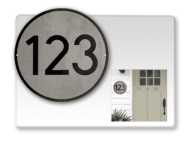 Curb-N-Sign® Custom Address Numbers for Outside, Single Sided Silk ...