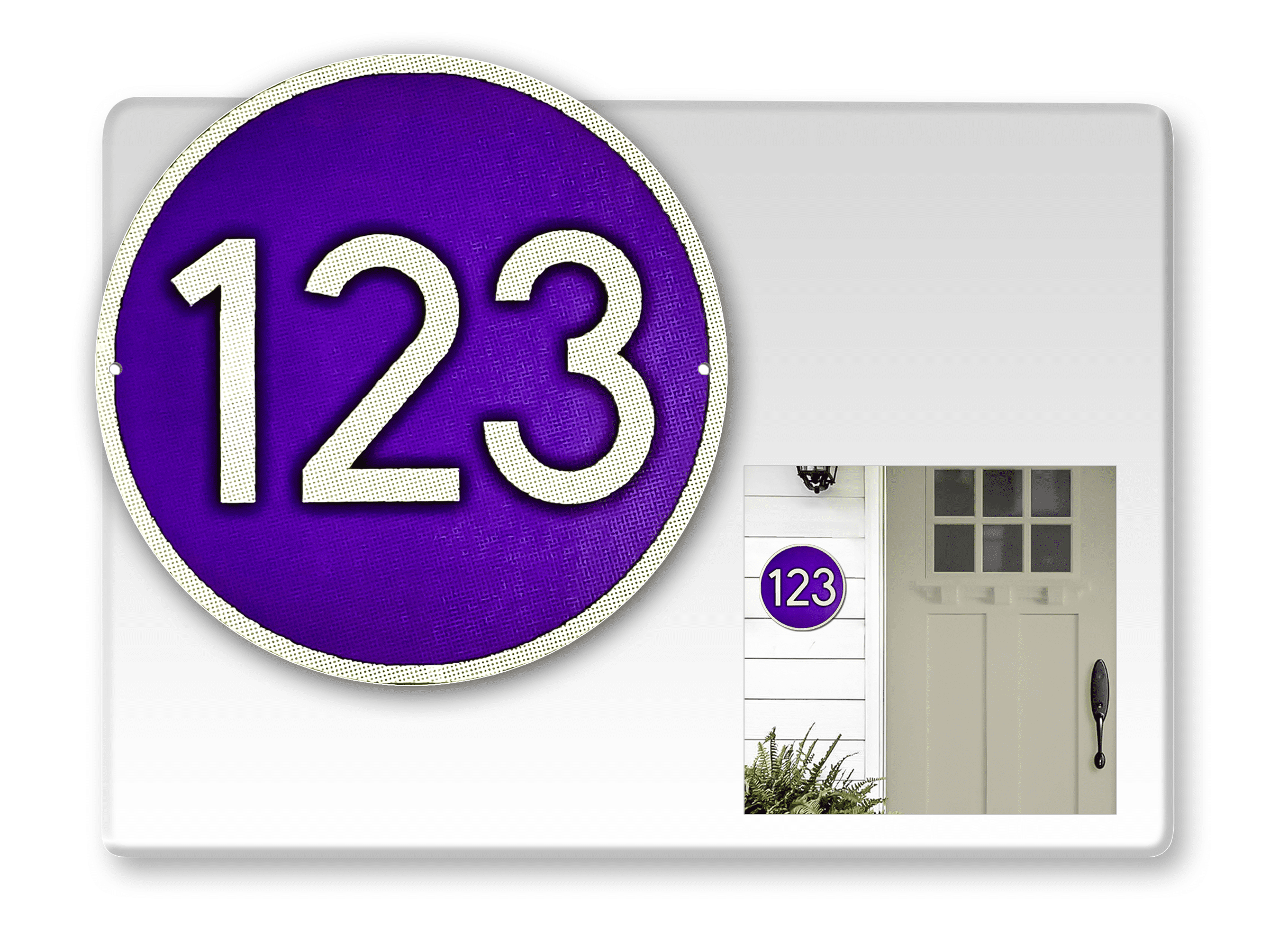 Curb-N-Sign® Custom Address Numbers for Outside, Single Sided Silk ...