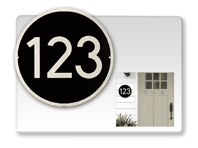 Curb-N-Sign® Custom Address Numbers for Outside, Single Sided Silk ...