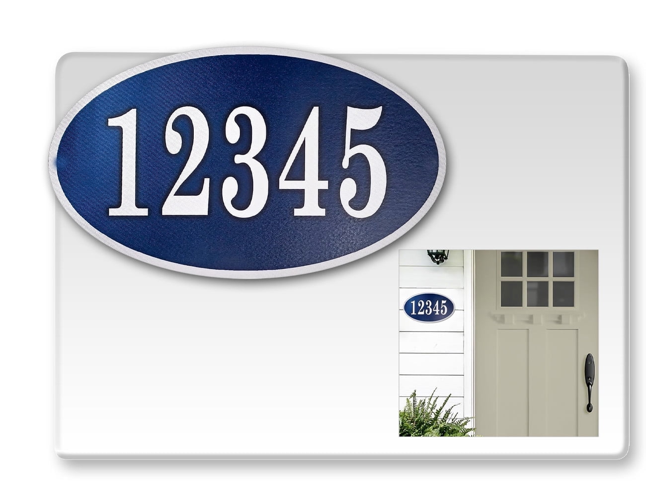 Curb-N-Sign® Custom Fancy Address Numbers for Outside, Super Reflective ...