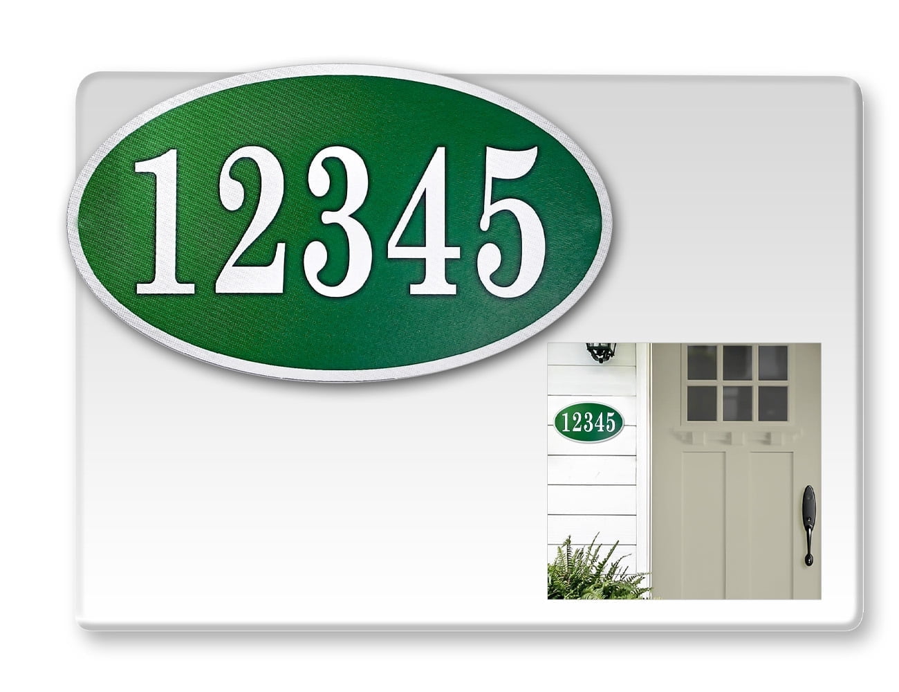 Curb-N-Sign® Custom Fancy Address Numbers for Outside, Super Reflective ...