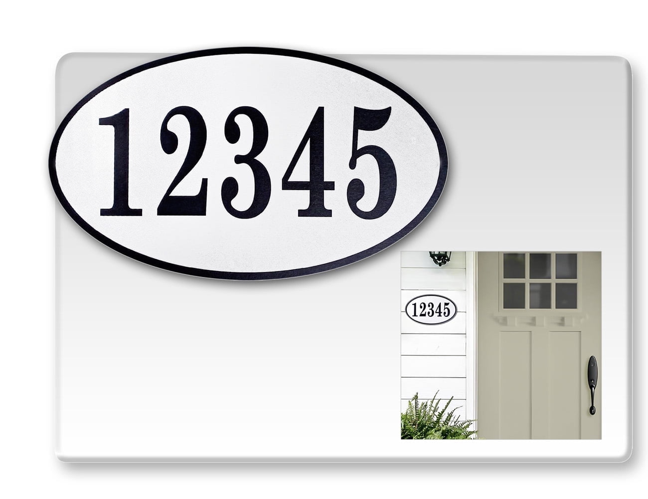 Curb-N-Sign Custom Address Numbers, Reflective Mailbox Stickers (10x13 ...